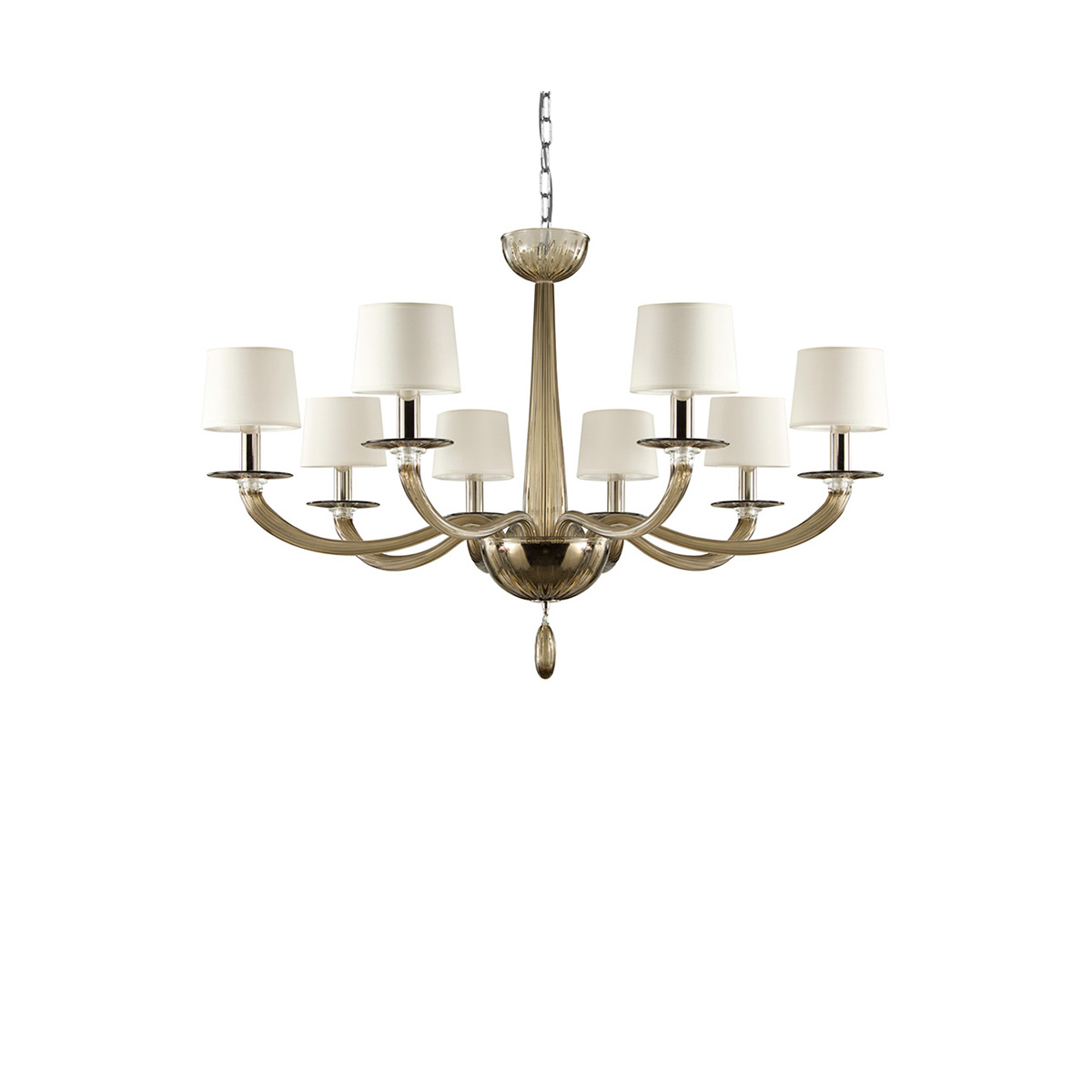 Venetian artistic glass chandelier: Serenade collection by Multiforme